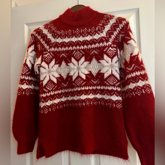 Abercrombie & Fitch | Sweaters | Abercrombie Fitch Red Snowflake ...